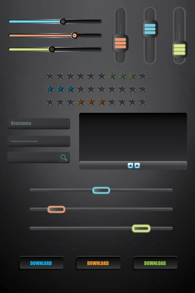 Modern website ui template design. Transparent app user interface ...