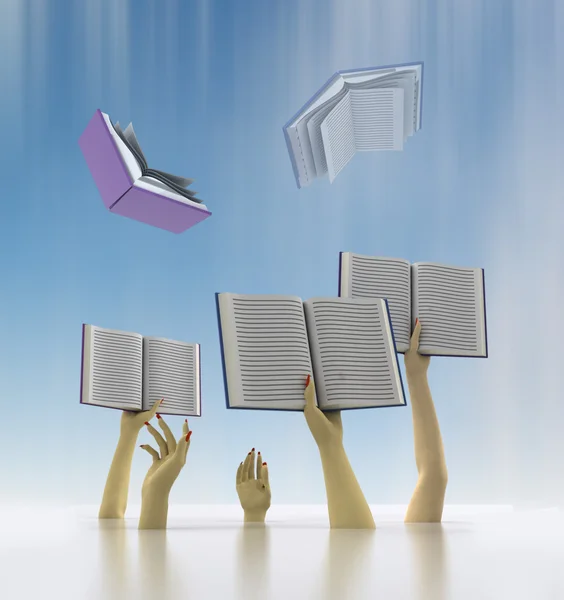 Libri che volano a mano Foto Stock, Libri che volano a mano Immagini ...