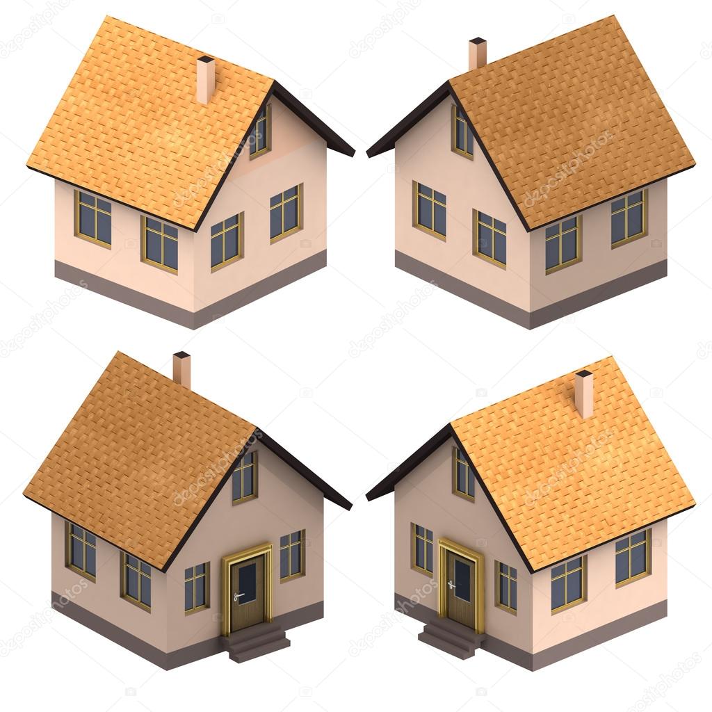 Isometric Drawing Of House