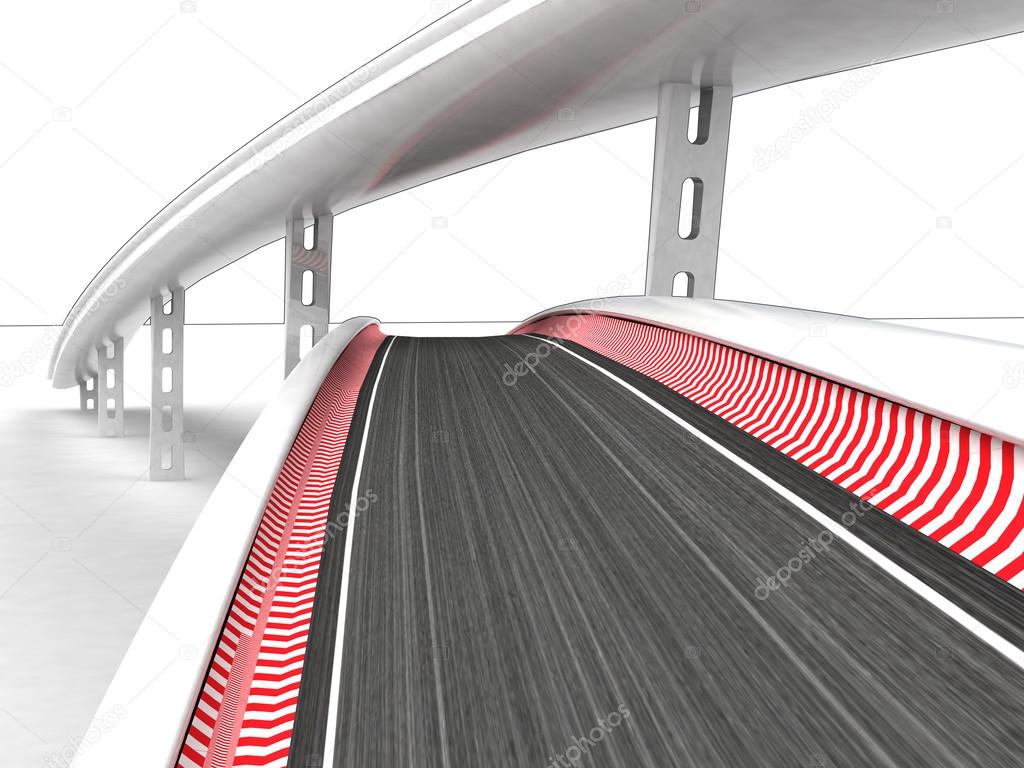 Two race tracks on white background Stock Photo by ©Adikk 25058653