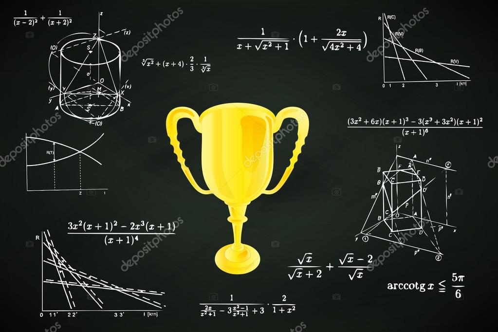 Golden cup on blackboard Stock Vector Image by ©Adikk #45710335