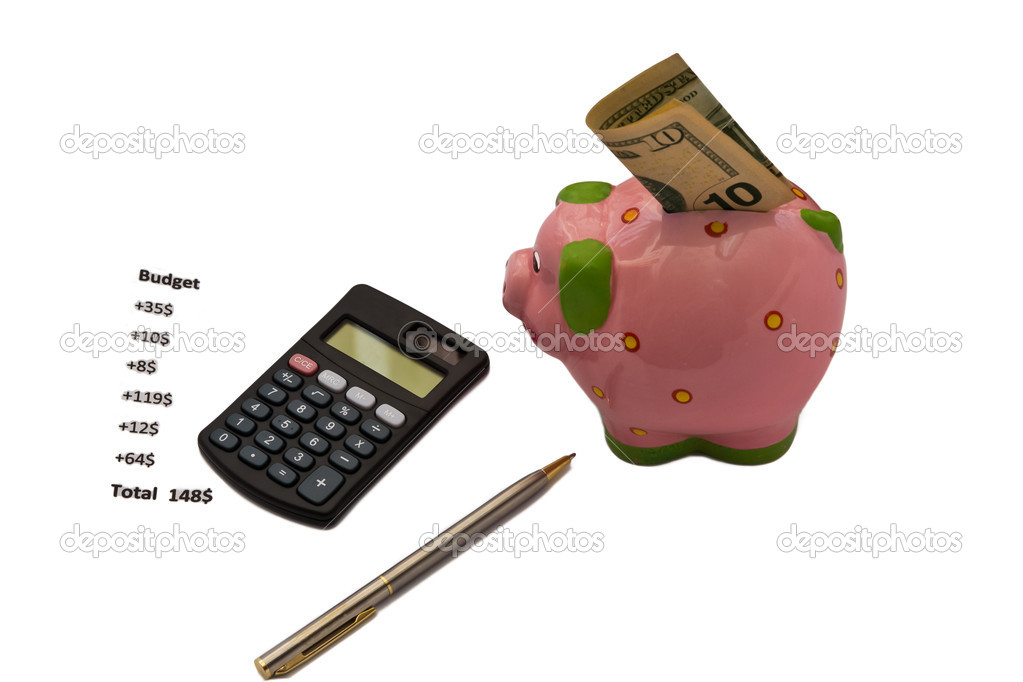 Piglet, money-box for money on a white background Stock Photo by ...