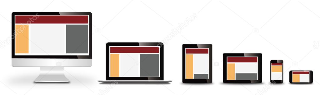 Responsive devices Vector Art Stock Images | Depositphotos