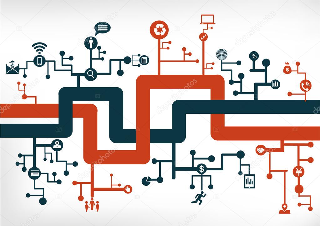 Communication network Stock Vector Image by ©baoyan #29629983