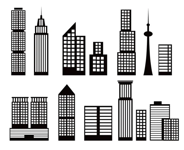 High Rise Buildings Vector Icon Set Stock Vector Image by ©hofred #52871849