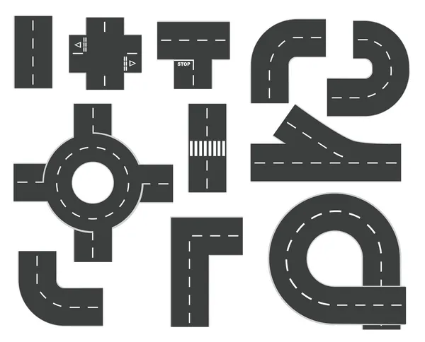 Create Your Own Road Map Street Road Crossroads Footpaths Vector Stock ...