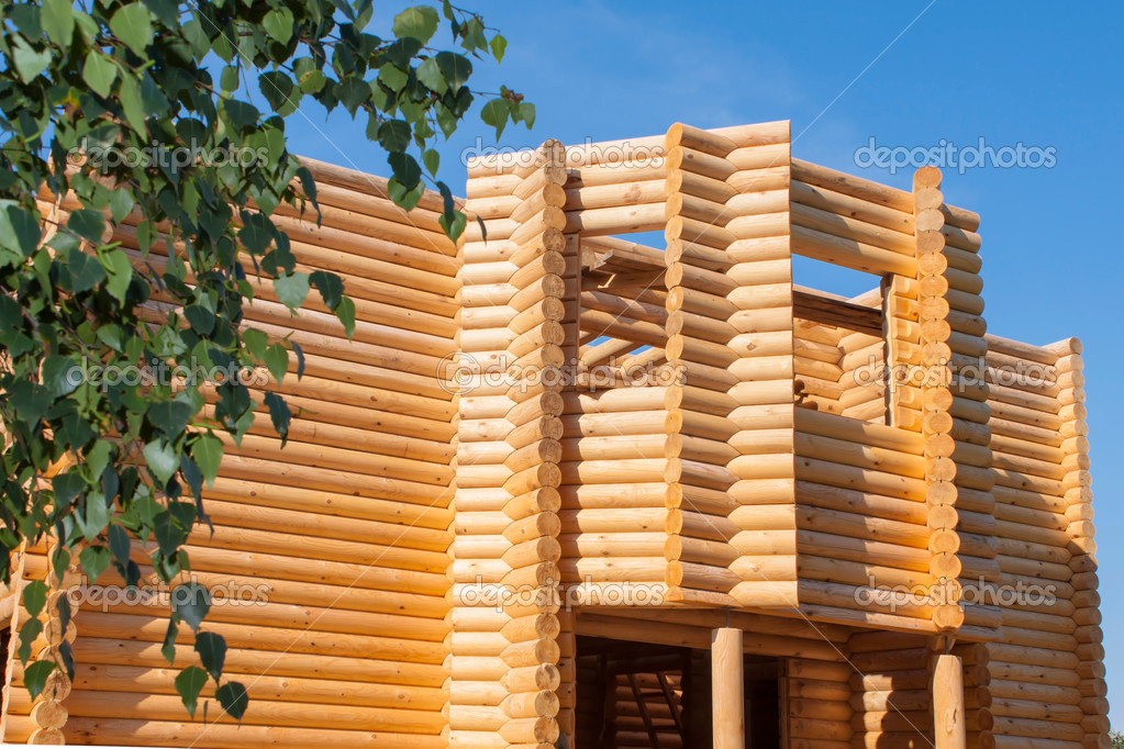 Wooden bilding from timber — Stock Photo © natalia_reytova #30047465