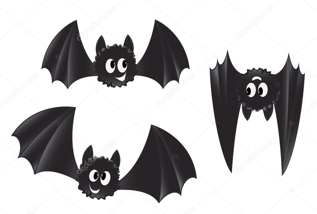 Set of cartoon style bats Stock Vector Image by ©tatus #13039857