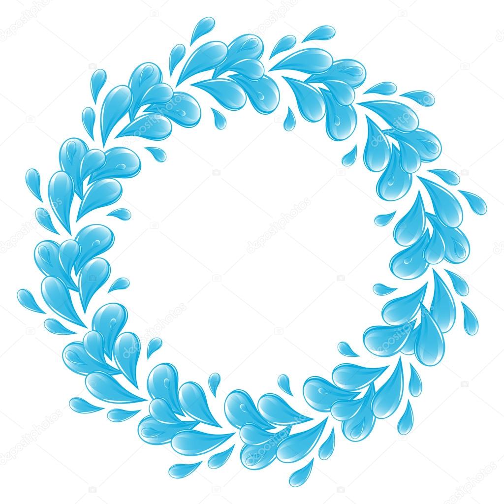 Cadre gouttes d'eau Vecteur par ©tatus 43635883