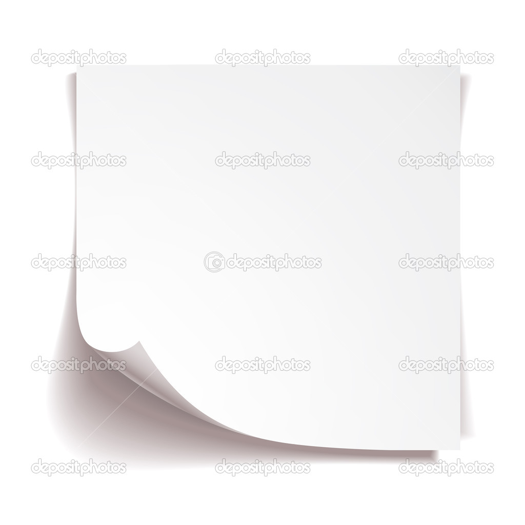White stick note paper on white background Stock Vector Image by ©tatus ...