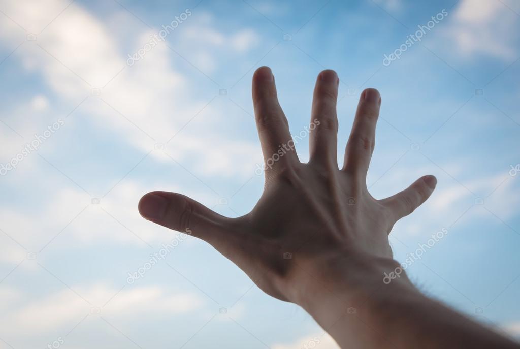 Hand reaching to sky. ⬇ Stock Photo, Image by © eevl #30140255