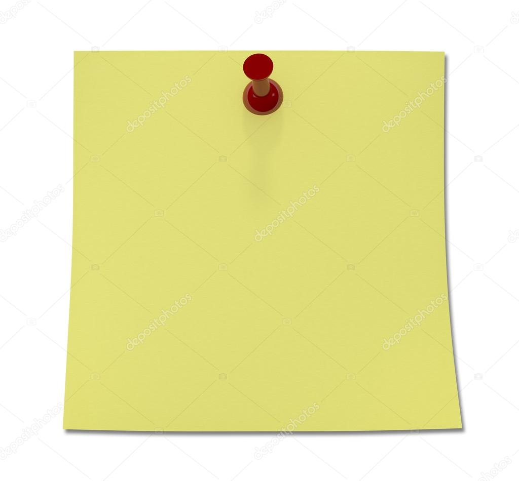 Sticky Note With Pin