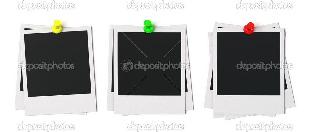 Isolated Photo Frame With Push Pin — Stock Photo © chromatika2 #12634311