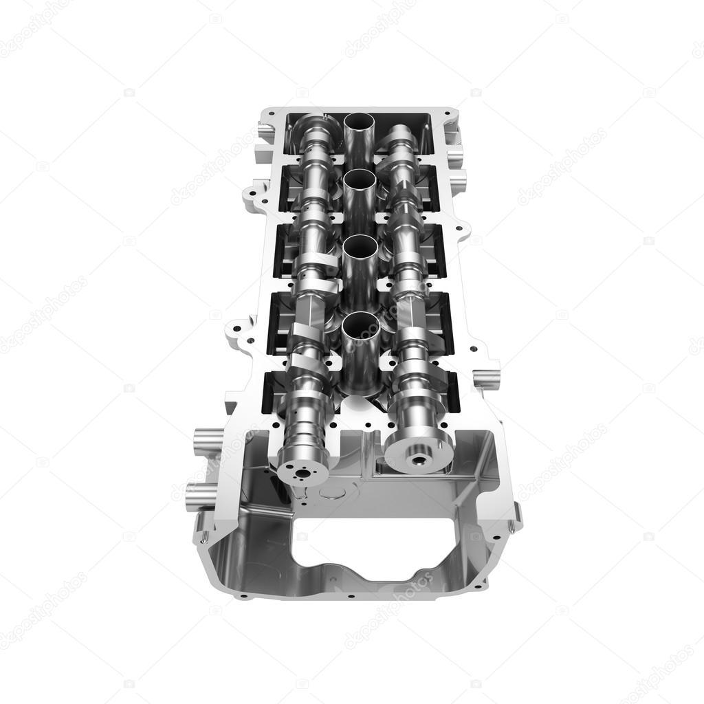 Car engine cylinder head isolated on white background Stock Photo by ...