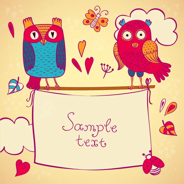 Owls banner Stock Vector Image by ©Lunarus #32137847