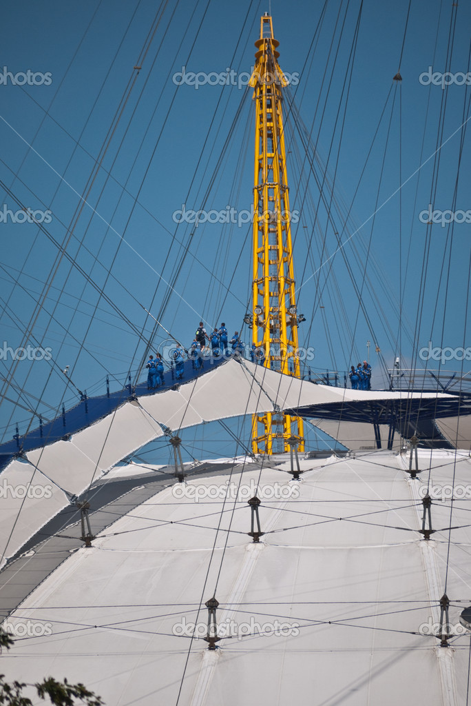 The O2 Arena in Greenwich, London opens a new roof top walk – Stock ...