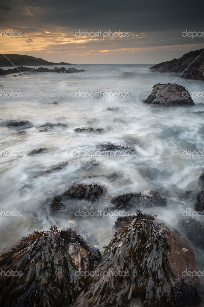 Water Swirling Around Rocks
