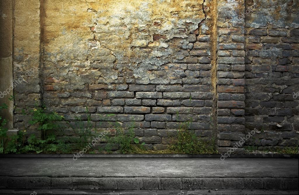Street grunge wall. Digital background for studio photographers. Stock ...