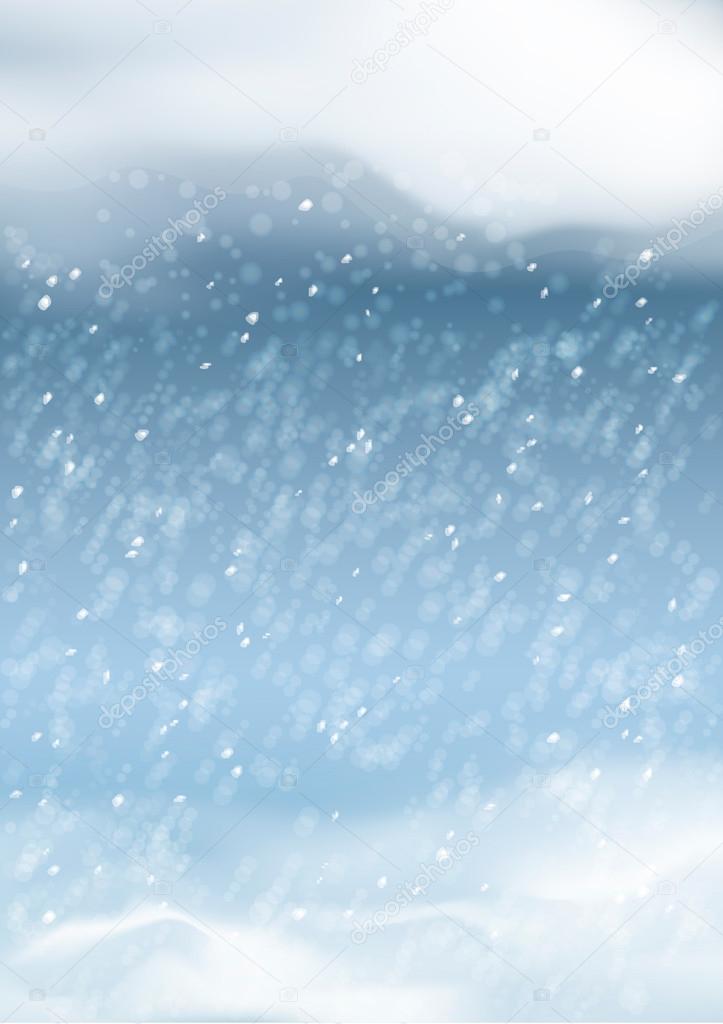 Vector Abstract Winter Snowfall Background — Stock Vector © kostins ...