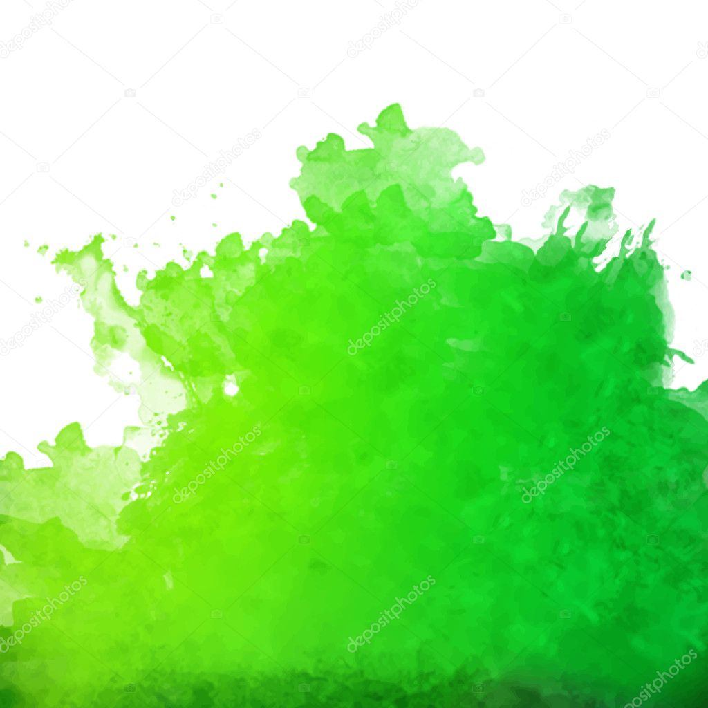 Abstract green watercolor splash — Stock Vector © kostins #49184499 Abstract green watercolor splash — Stock Vector © kostins #49184499