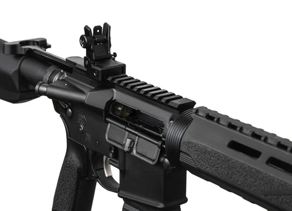 Fusil Automático Moderno Aislado Sobre Fondo Blanco Armas Para Policía ...