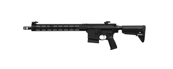 Fusil Automático Moderno Aislado Sobre Fondo Blanco — Foto de stock ...