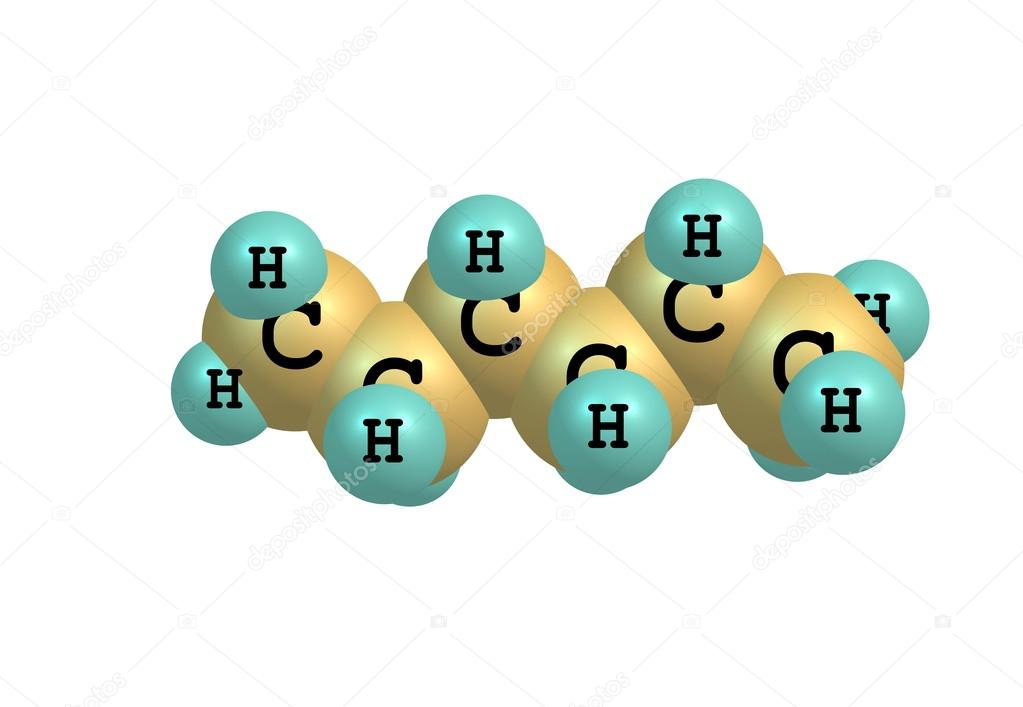 Hexane molecular structure isolated on white Stock Photo by ©olla ...
