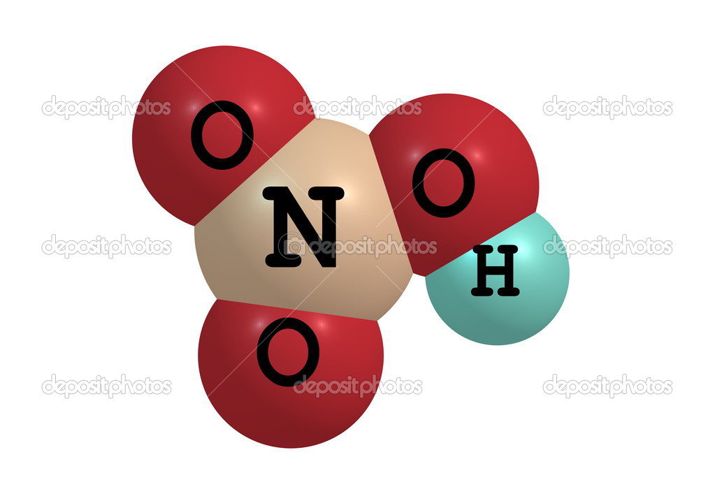 Nitric acid molecular structure on white Stock Photo by ©olla.davies ...
