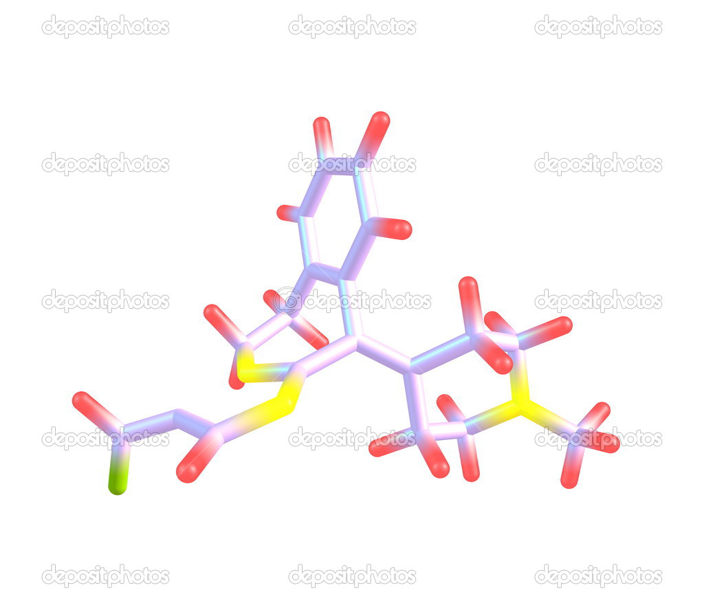 Alcaftadine molecular structure isolated on white Stock Illustration by ...