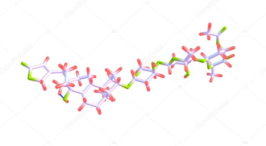 La acetildigitoxina es un glucósido cardíaco. Es un derivado acetilo de ...
