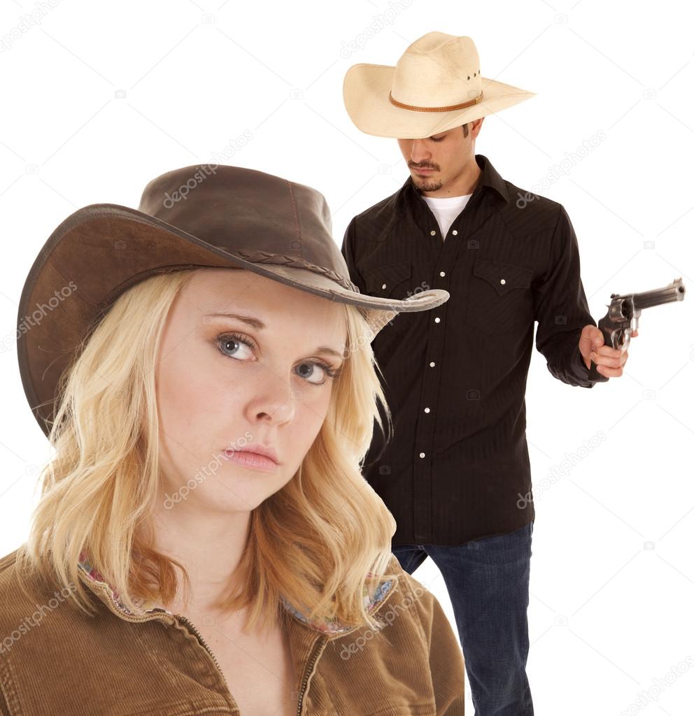 Cowboy Shooting Two Guns