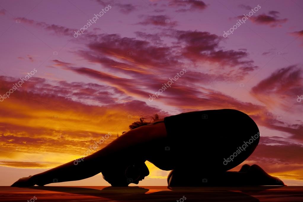 Silhouette childs pose reflection — Stock Photo © alanpoulson #33921015
