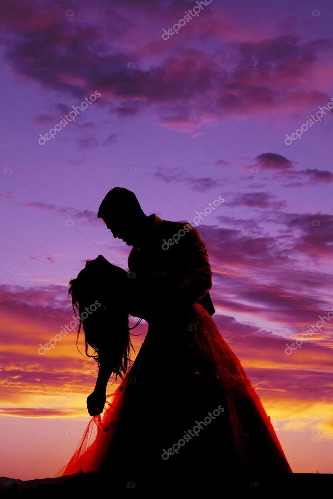 Couple Dancing Dip Silhouette