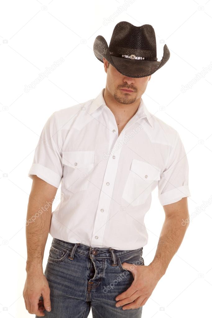 Cowboy white shirt thumb pocket — Stock Photo © alanpoulson #39723097