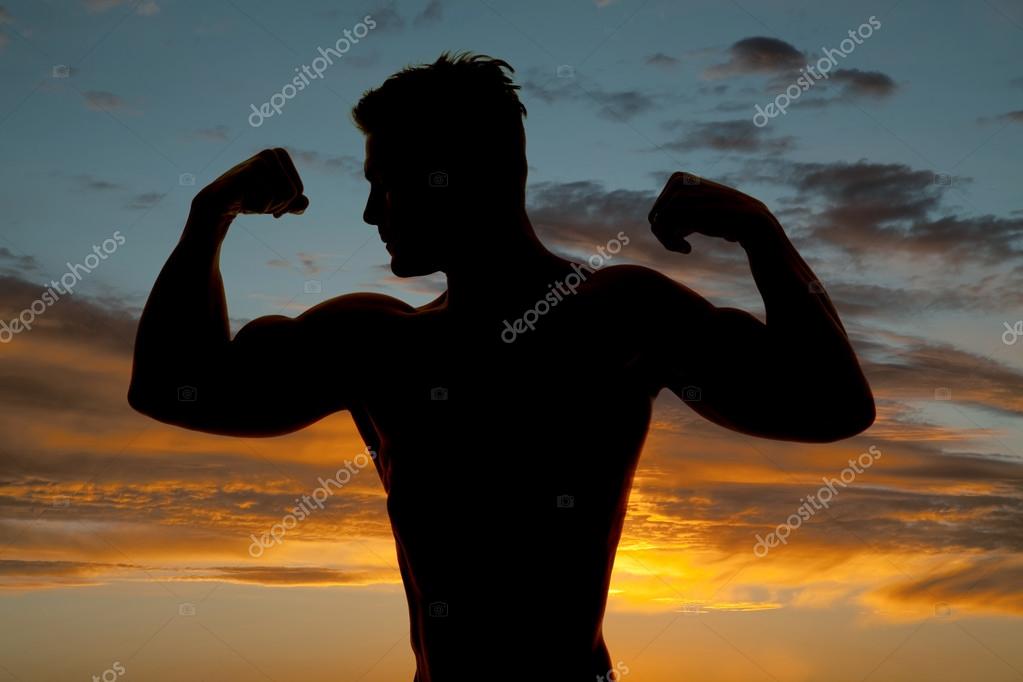 Bodybuilder Side Silhouette