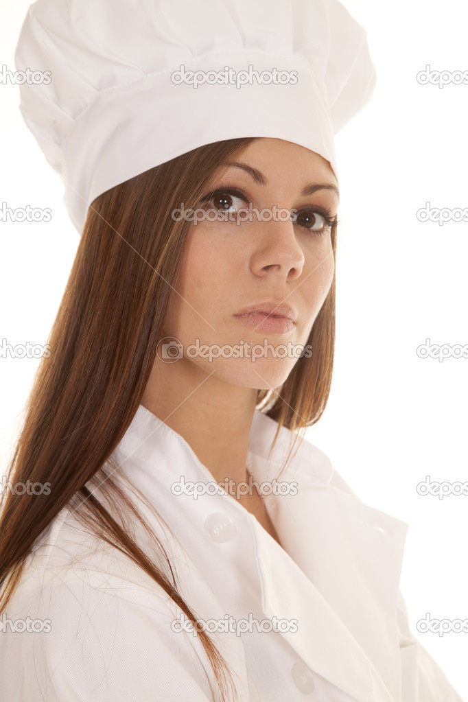 Woman baker head serious Stock Photo by ©alanpoulson 41160199