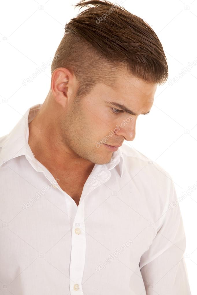 Man white dress shirt close look down Stock Photo by ©alanpoulson 49821631