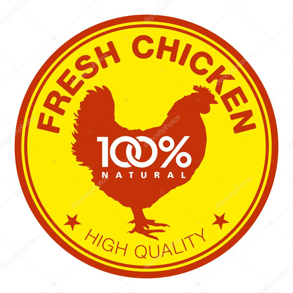 Fresh chicken label — Stock Vector © AlexeyPushkin #12141657