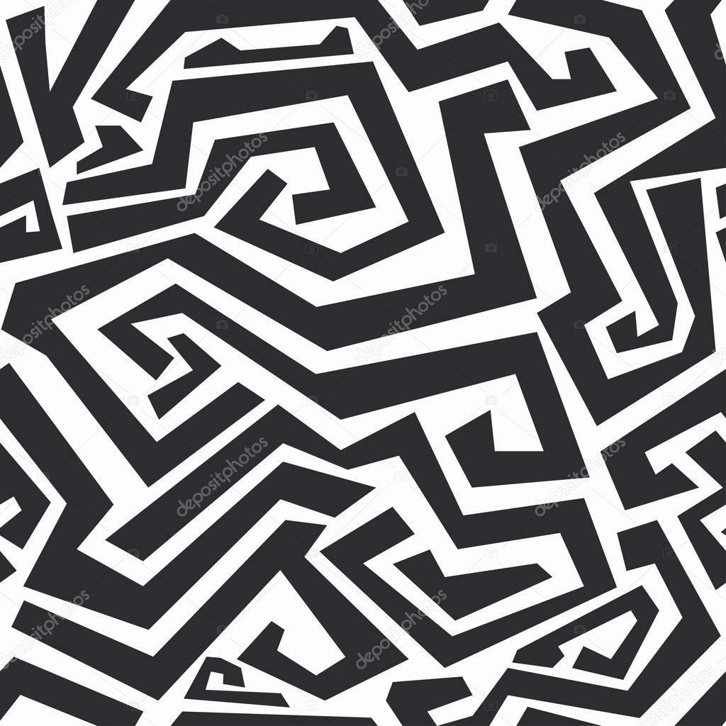 Textura de líneas curvas monocromo sin fisuras — Vector de stock ...