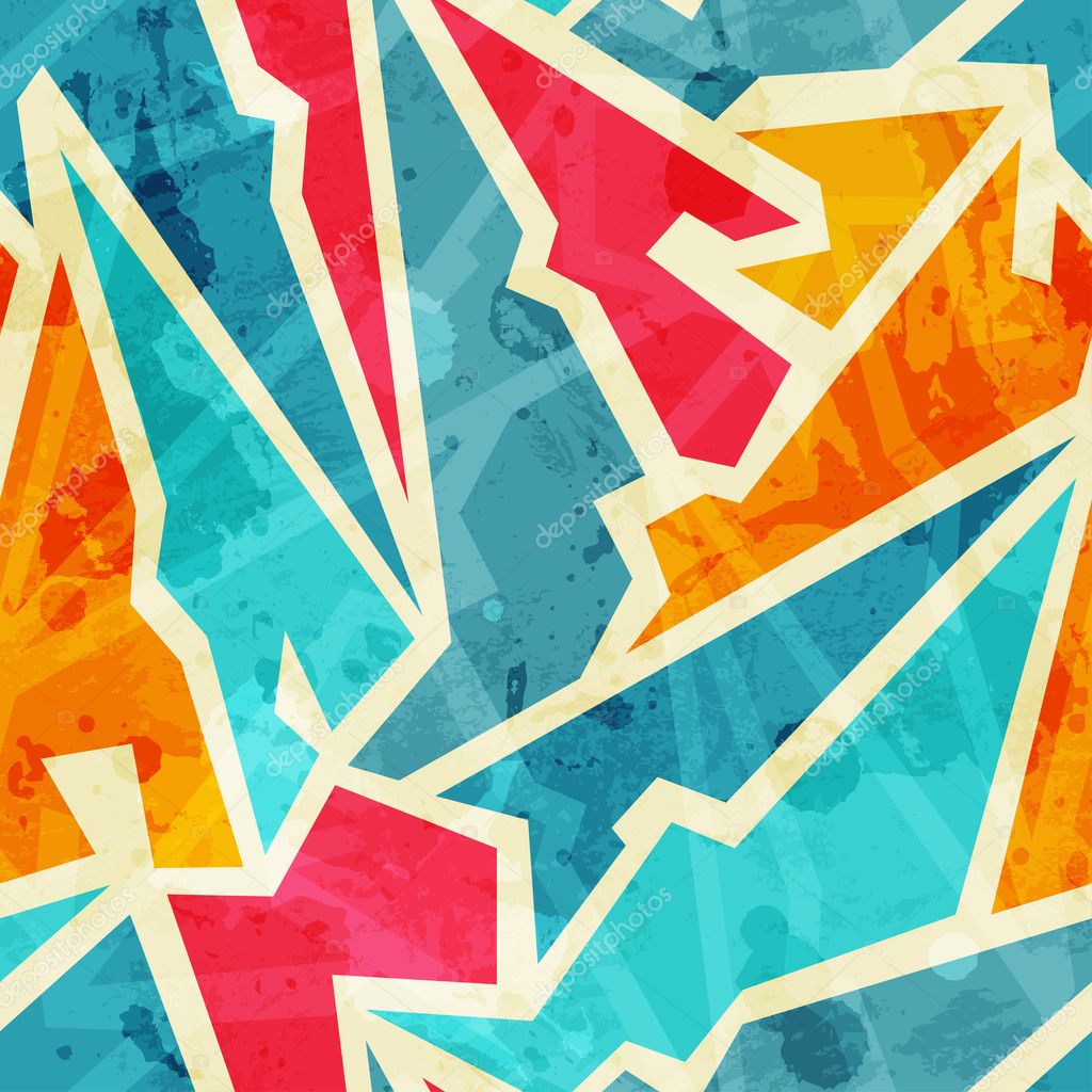 Grunge graffiti seamless pattern — Stock Vector © gudinny #41237151