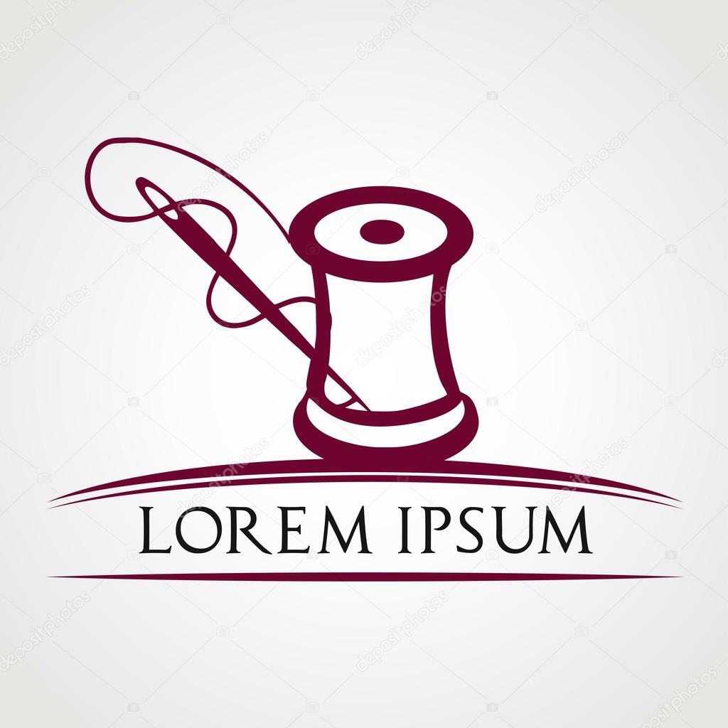 Needle and thread symbol | Needle and thread symbol. — Stock Vector ...