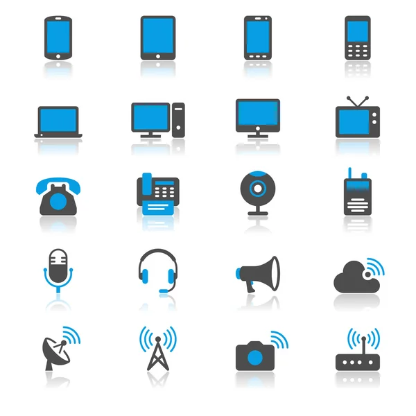 Communication device icons - reflection theme Stock Vector Image by ...