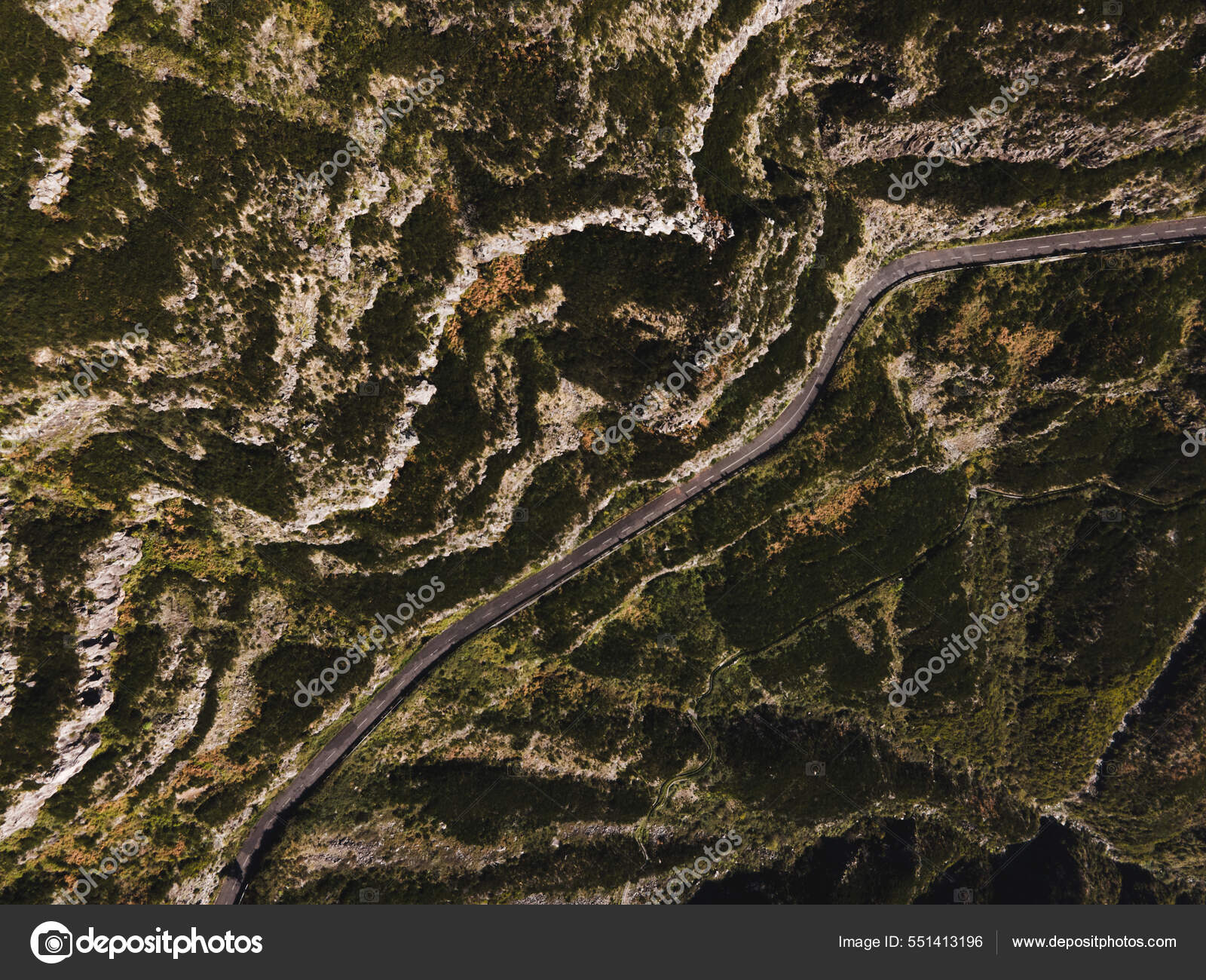 Top View Road System Mountain Terrain Stock Photo by ©mimagephotos ...
