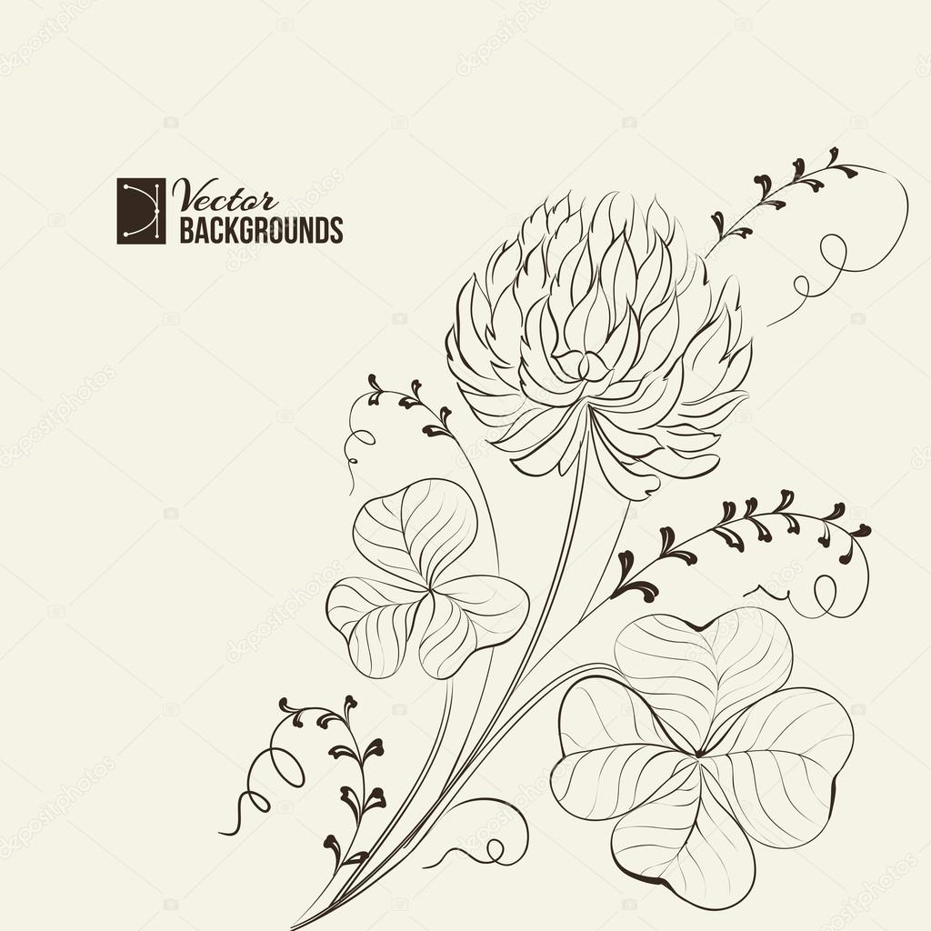 Card with clover. Stock Vector Image by ©Kotkoa #26008515
