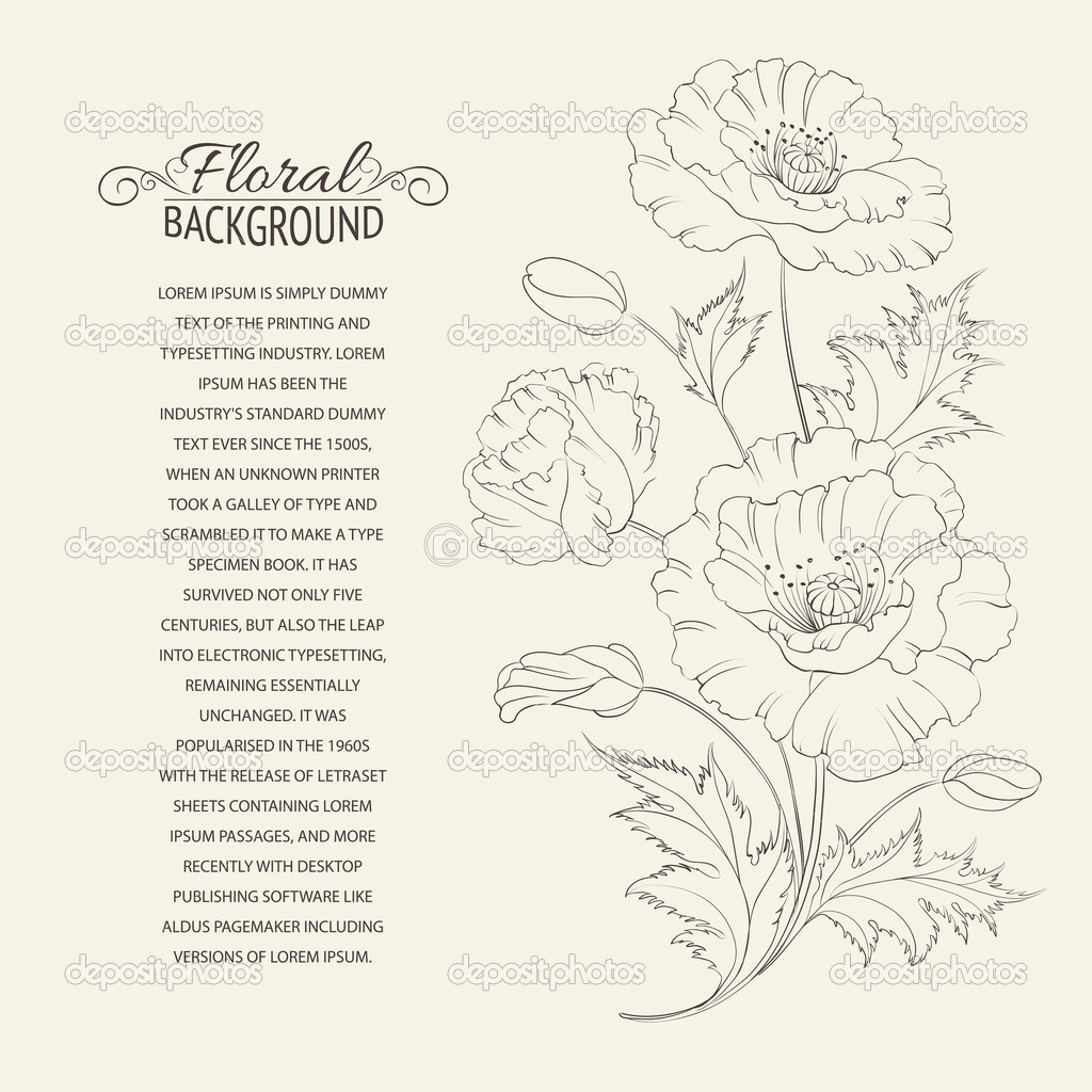 Poppy card. Stock Vector Image by ©Kotkoa #26072705