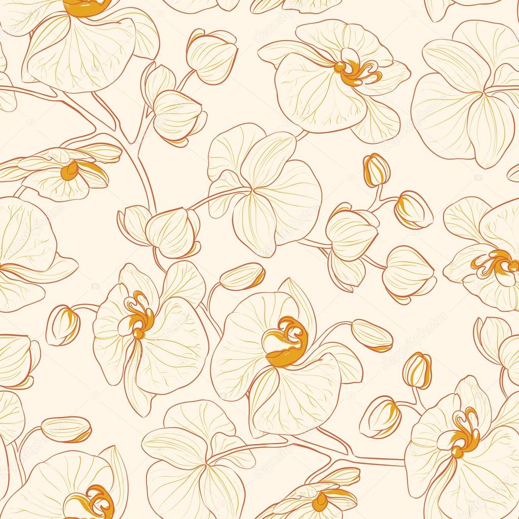 Orchid Pattern Stock Vector Image By ©kotkoa 26445131