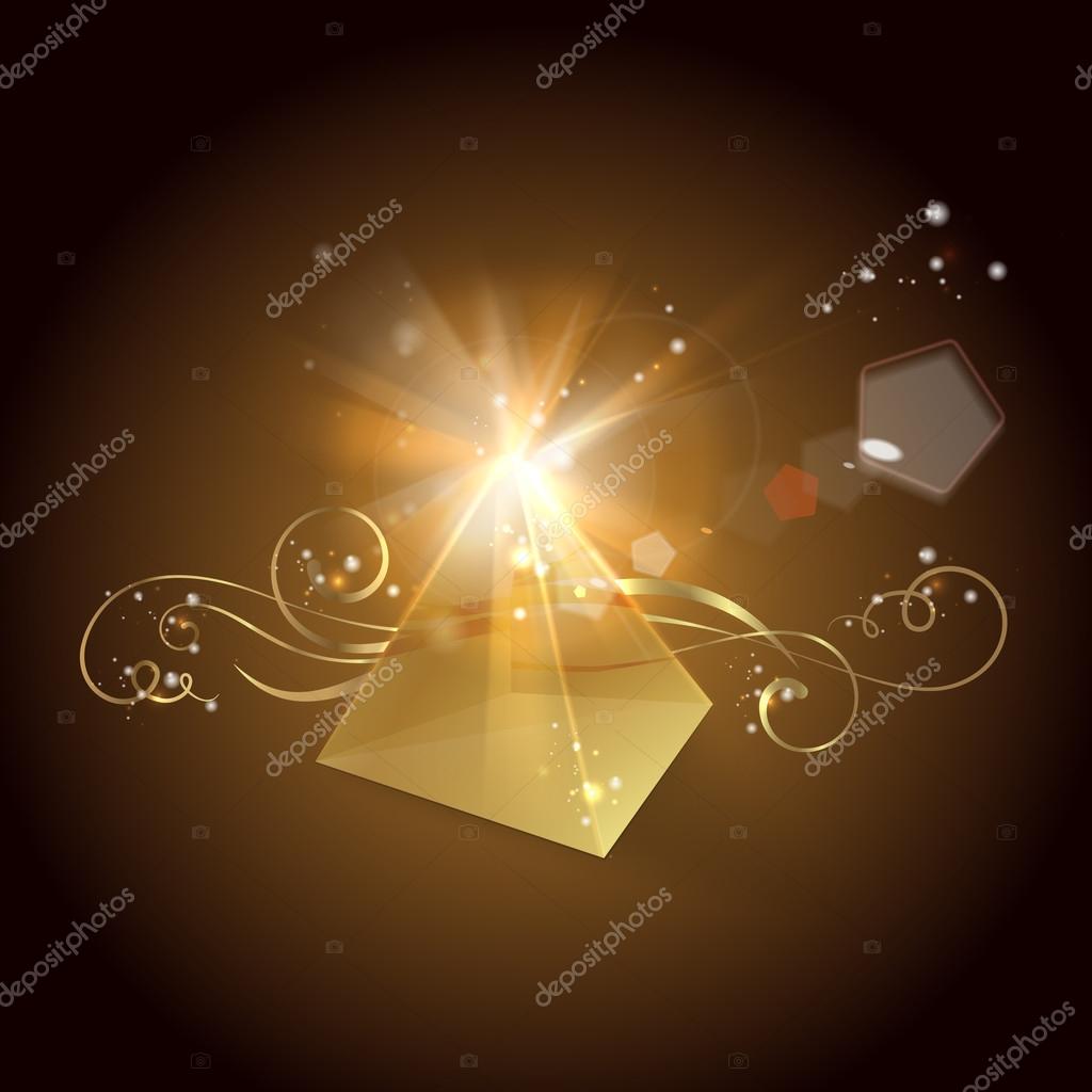 Golden pyramid. Stock Vector Image by ©Kotkoa #28938043