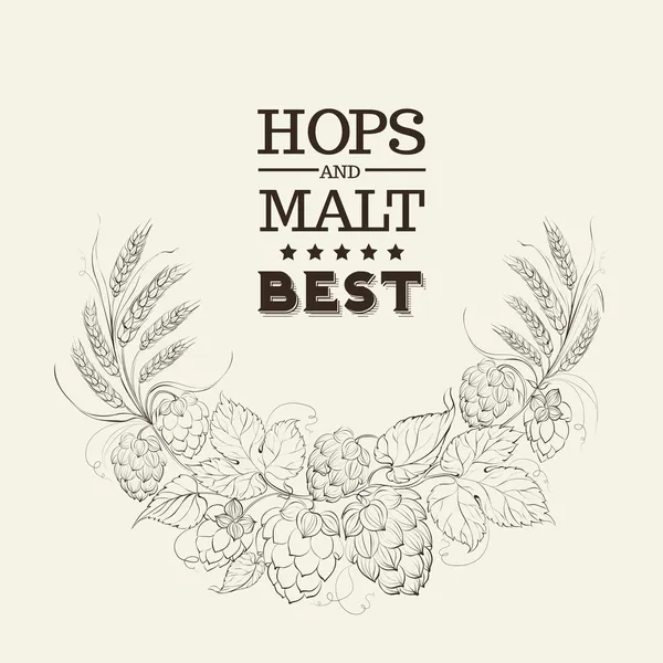 ᐈ Hops design stock vectors, Royalty Free hops backgrounds | download ...