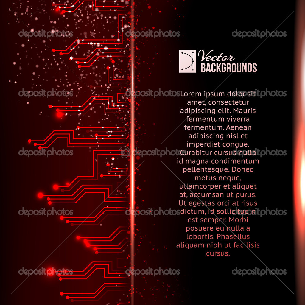 Circuit background with light effect. Vector illustration. Stock Vector ...