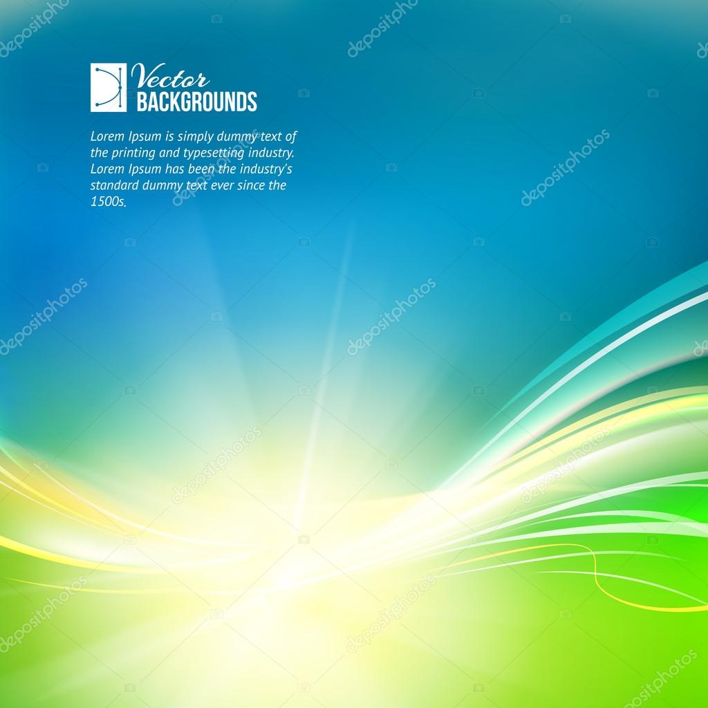 Sun shine rays with bokeh over abstract sky. Stock Vector Image by ...